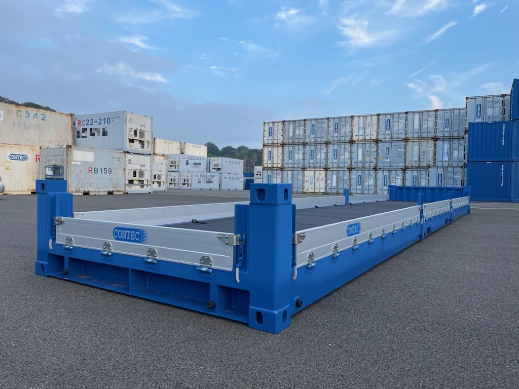 【コンテナ情報】鹿児島 40ftフラットラックコンテナのご紹介 | 海上コンテナ・冷凍コンテナ レンタル・販売｜コンテック